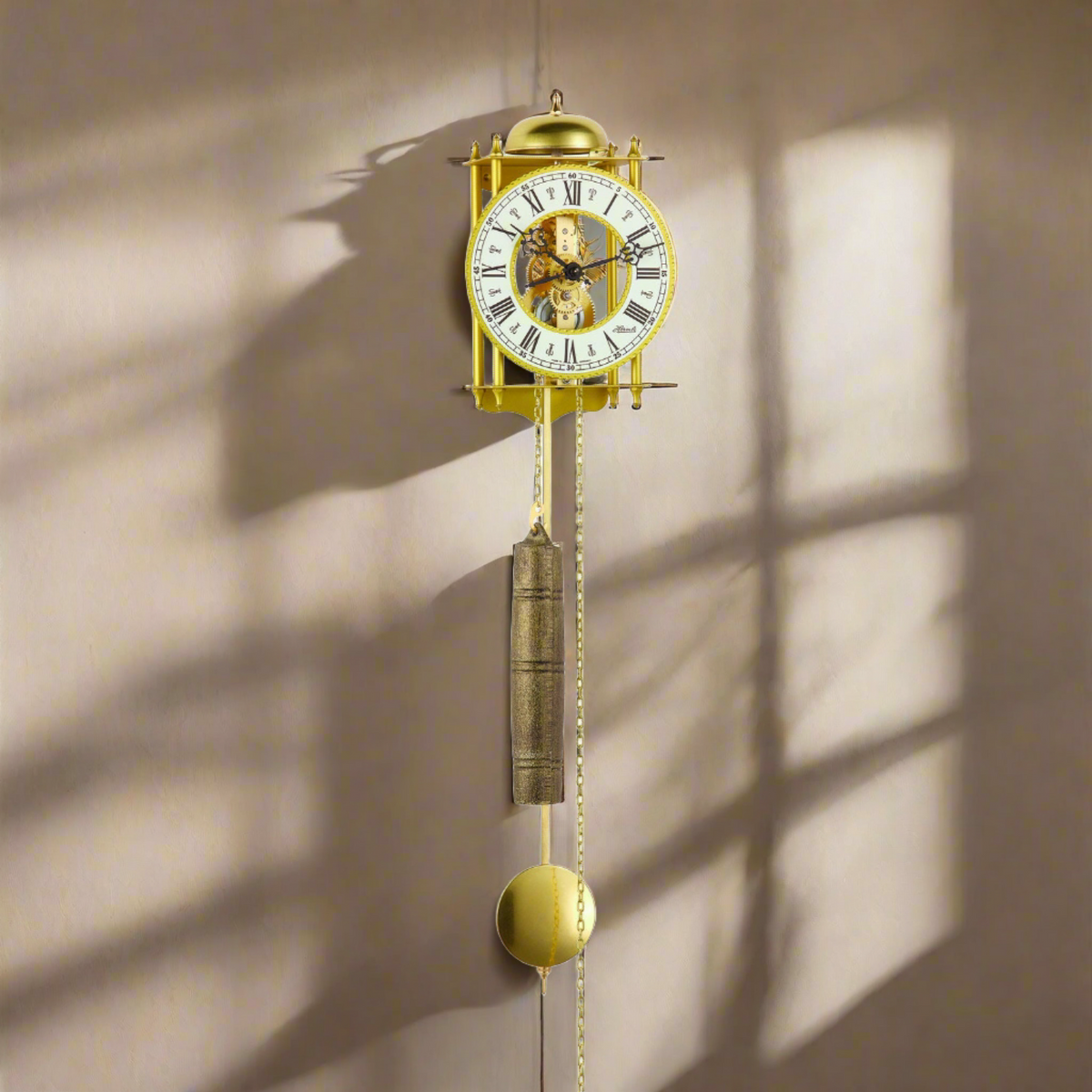 Vintage style Hamburg skeleton wall clocko — Emperor Clock Company