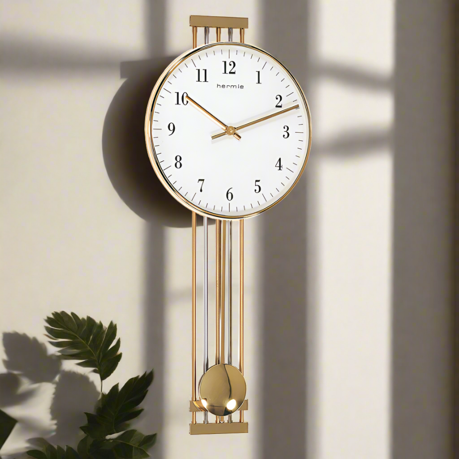 Modern Metallic Highbury Regulator Wall Clock — Emperor Clock Company