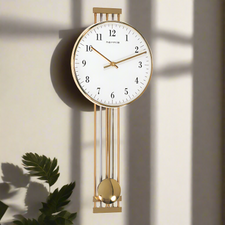 Modern Metallic Highbury Regulator Wall Clock — Emperor Clock Company