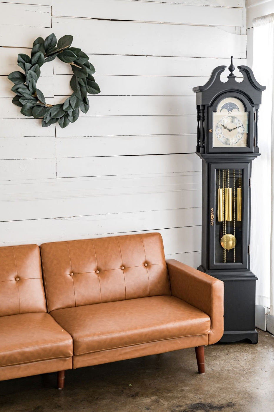 MODERN FARMHOUSE ALEXANDRIA GRANDFATHER CLOCK — Emperor Clock Company
