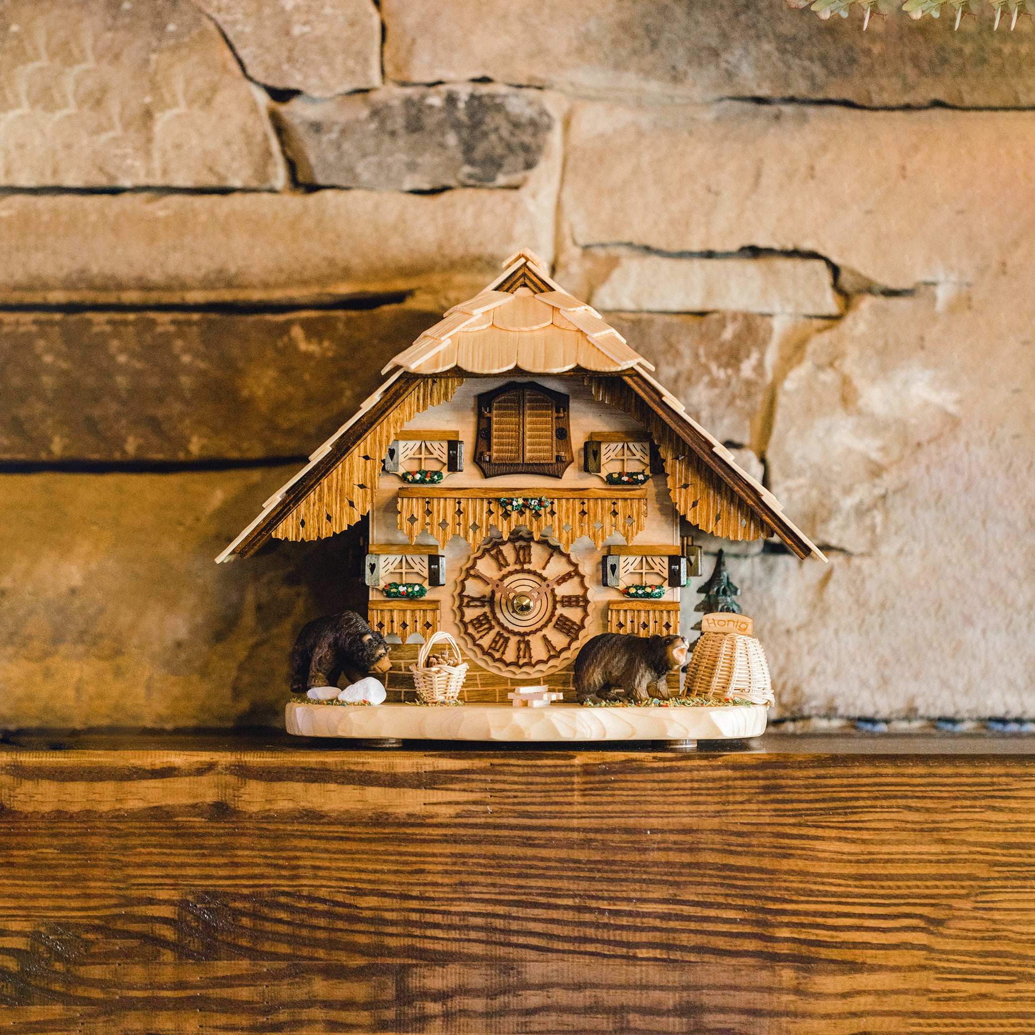 BENDORF HANGING CUCKOO CLOCK WITH BEARS — Emperor Clock Company
